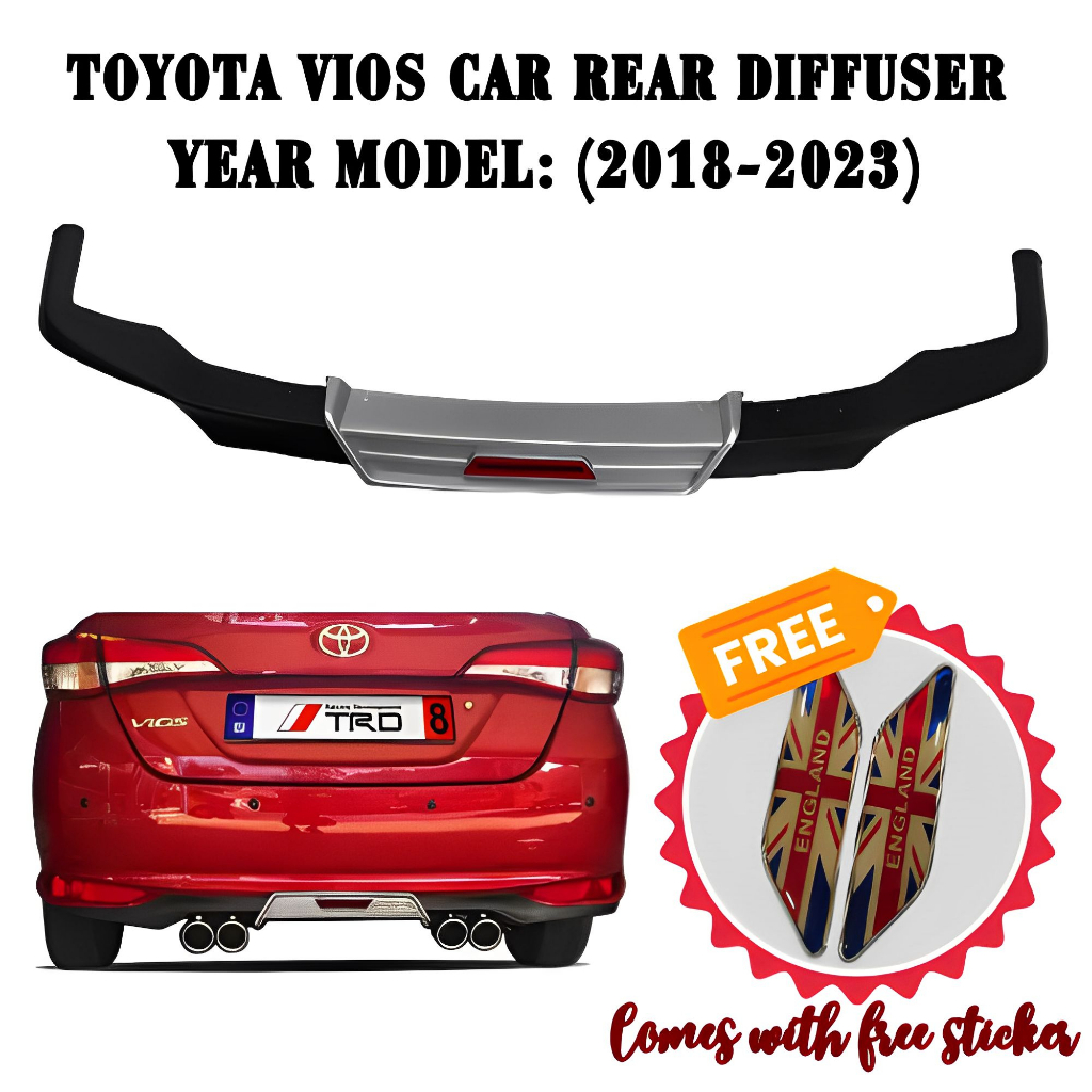 CPAO 2018 2019 2020 2021 2022 2023 TOYOTA VIOS Car Rear Bumper ...