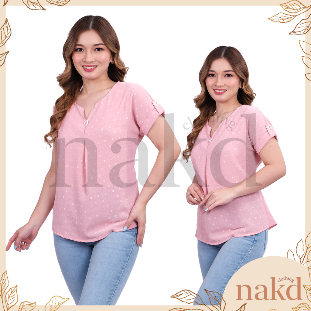 NAKD FASHION BRENDEL DAILY BASIC BUTTON TRENDY FOLDED EVERYDAY BLOUSE ...