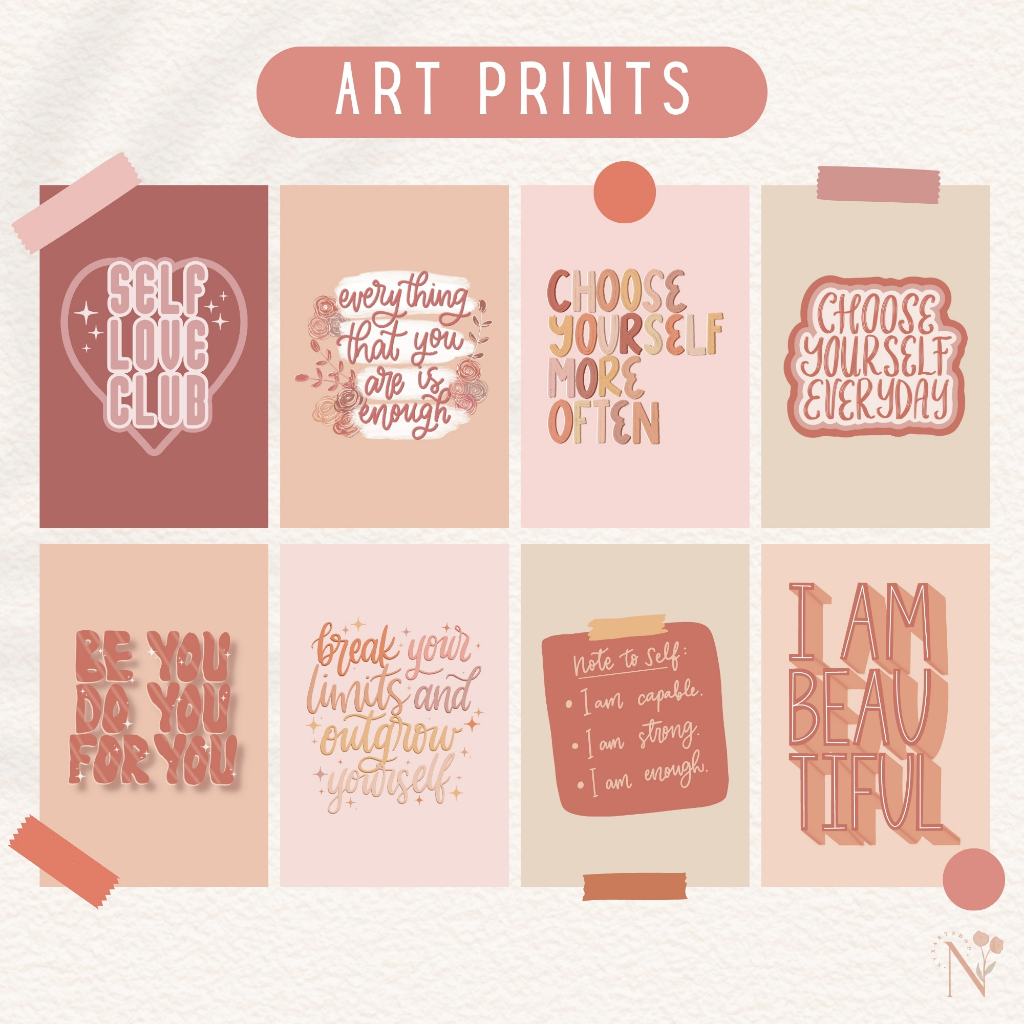 Self-Love Art Prints Postcard, Art Wall, Wall Decor, Desk Decor ...