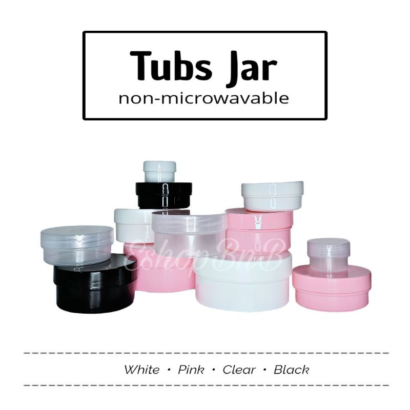 Plastic Tubs Jar | Non-microwavable | Shopee Philippines