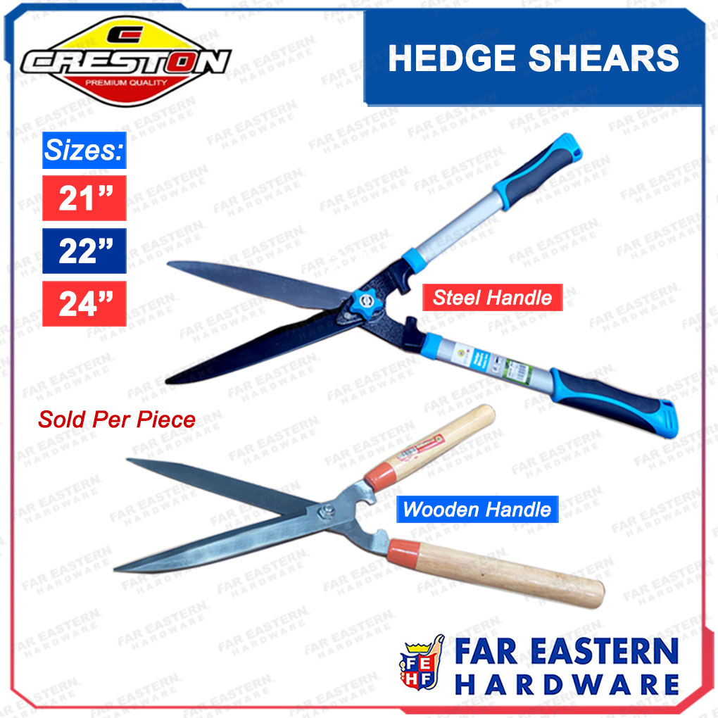 CRESTON Hedge Shears Grass Trimmer Garden Scissors Shear Cutter Wooden ...