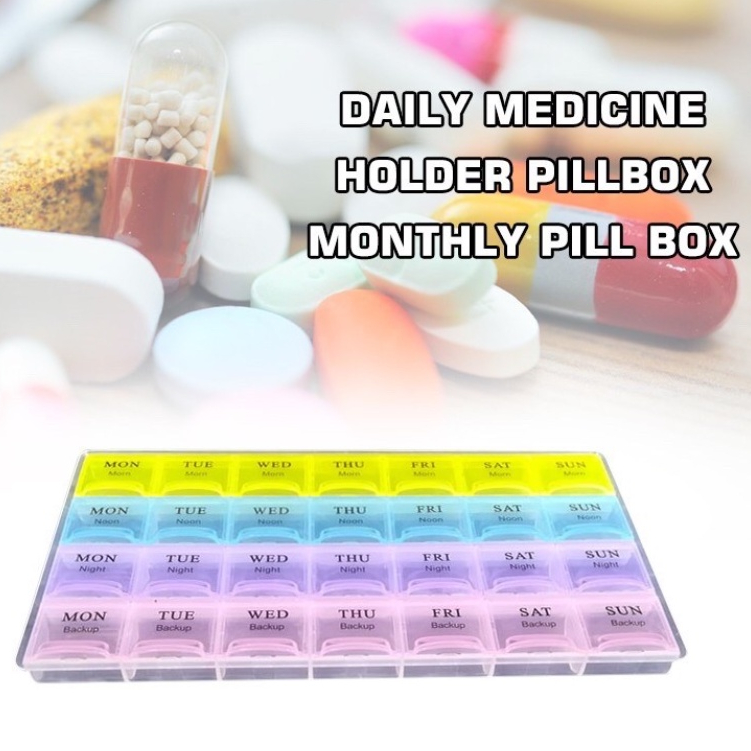 Medication Storage Box Portable 7-28 Days Weekly Mini Medication ...