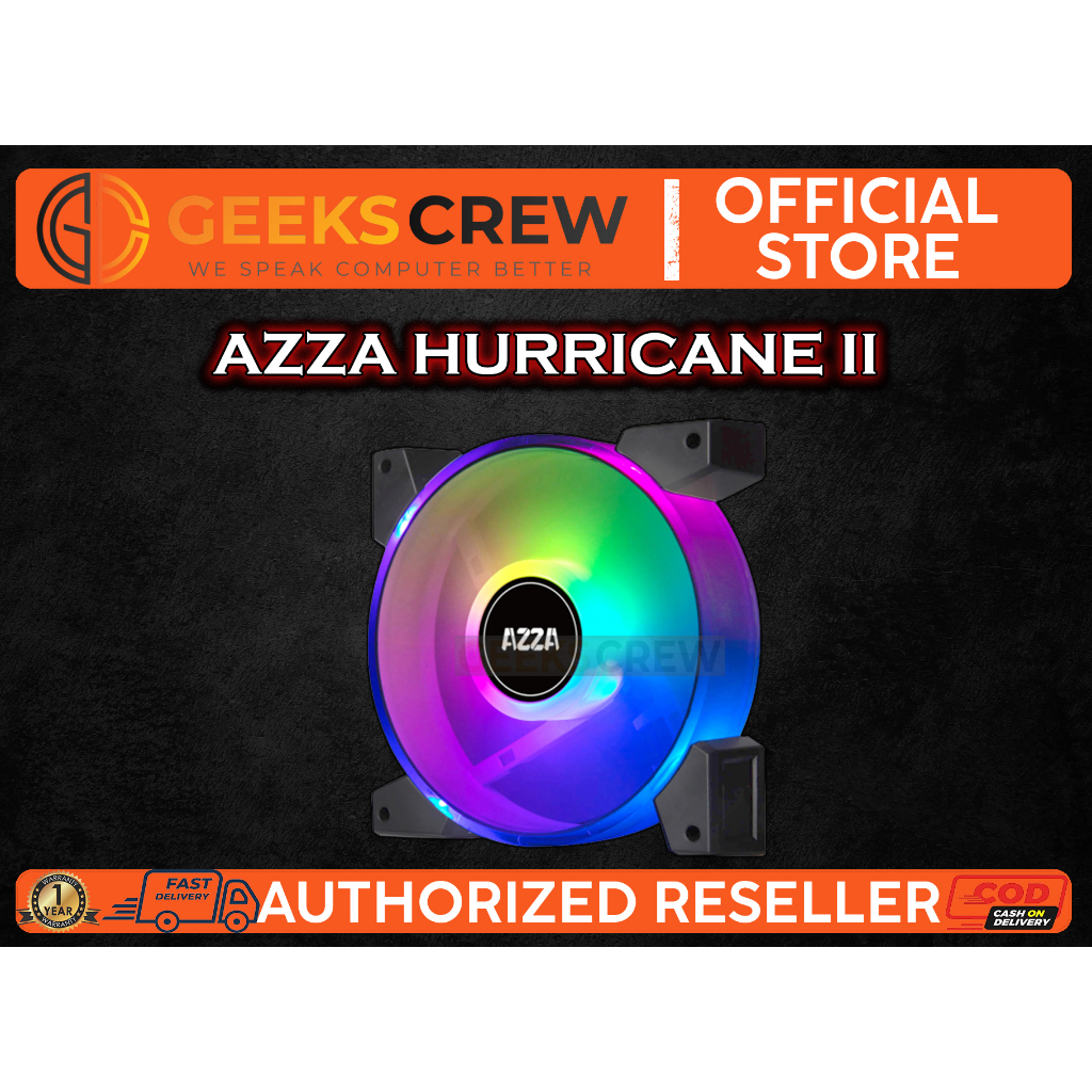 AZZA HURRICANE II DIGITAL RGB 120MM WITH REMOTE 4*FAN | Shopee Philippines