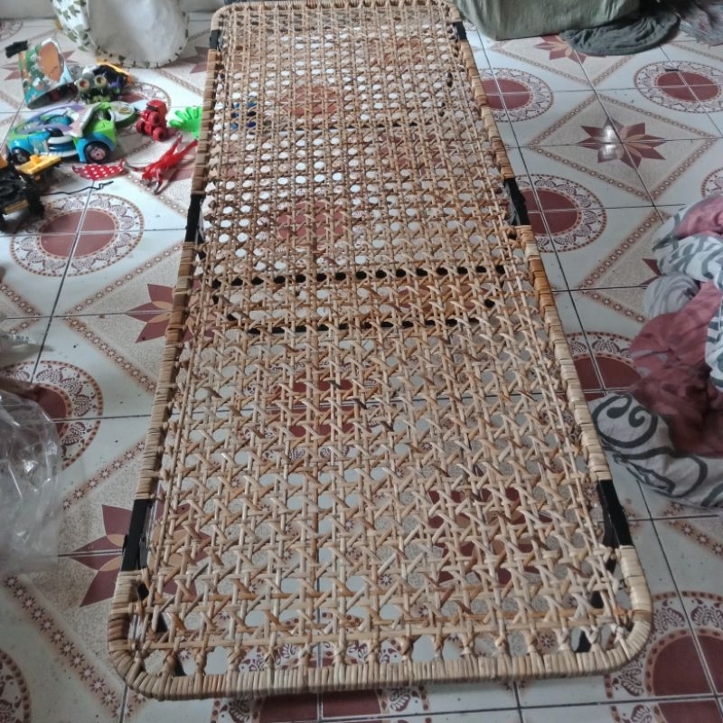 RATTAN FOLDING BED/RECLINING FOLDING CHSIR AND BED/folding bed rattan ...