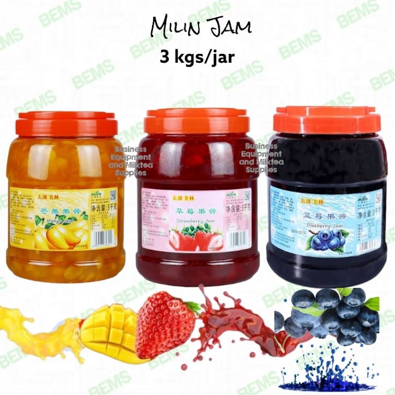 Milin Strawberry Blueberry Mango Fruit Jam for milktea fruit tea frappe ...
