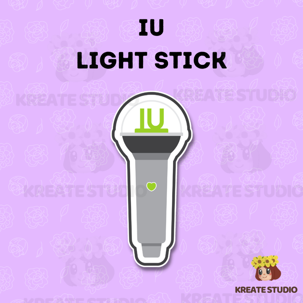 IU LIGHT STICK Waterproof Vinyl Sticker | Matte, Glossy, Glitter and ...