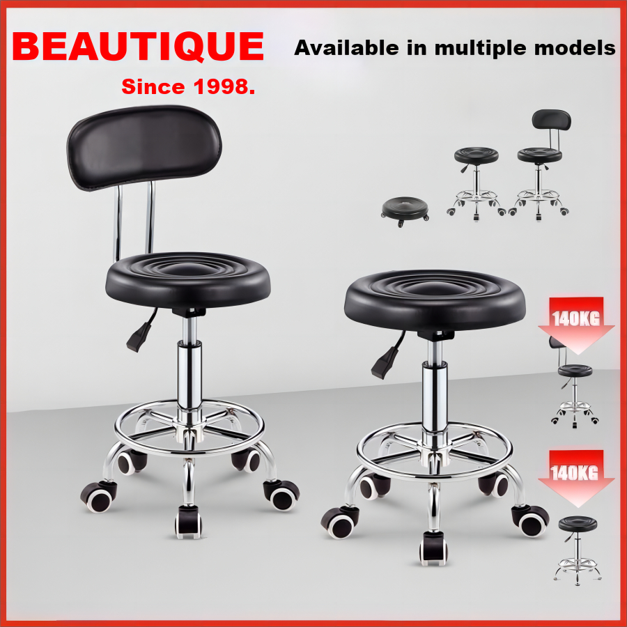 Salon chair SPA Stylist Hydraulic Stool Work Bar Stool Round lift ...