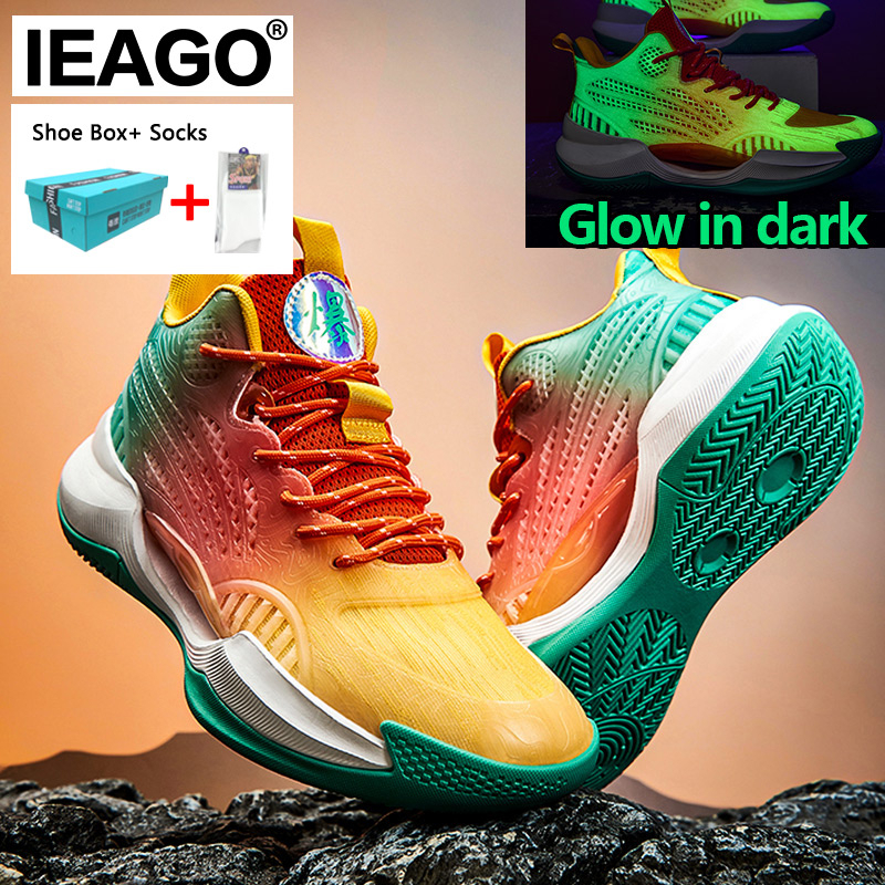 IEAGO Original Quality Spike Glow In Dark Men Casual Sport Basketball ...