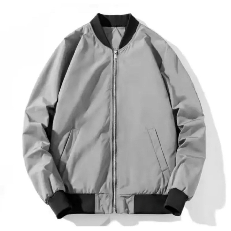 Fashion Bomber Jacket For Men with zipper pockets Unisex Crew Neck ...