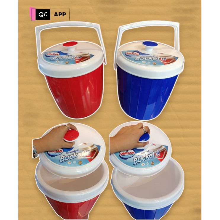 OROCAN RICE INSULATED BUCKET 10 LITERS (RANDIN COLOR) | Shopee Philippines