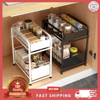 Multi-functional Two Tier Kitchen Drawer Space-saver Household ...