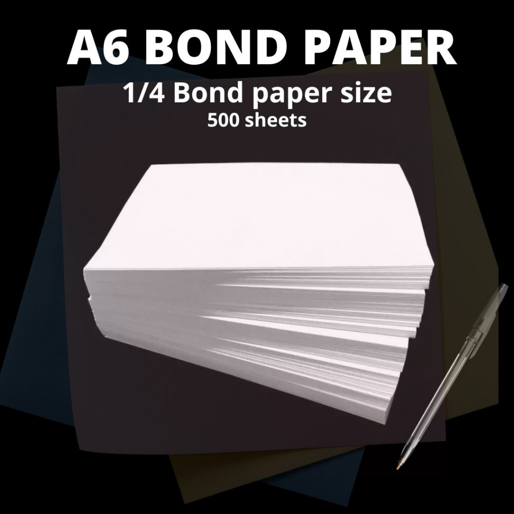 A6 Bond Paper 500 Pieces | Shopee Philippines