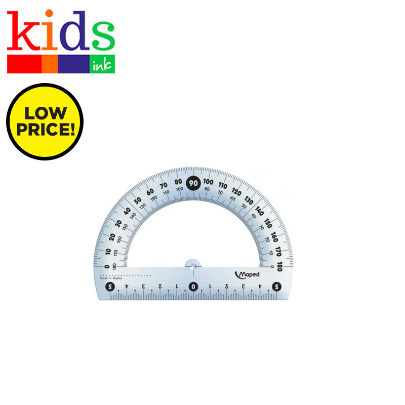 MAPED PROTRACTOR PLASTIC 12CM 180DEGREE - Kids Ink | Shopee Philippines