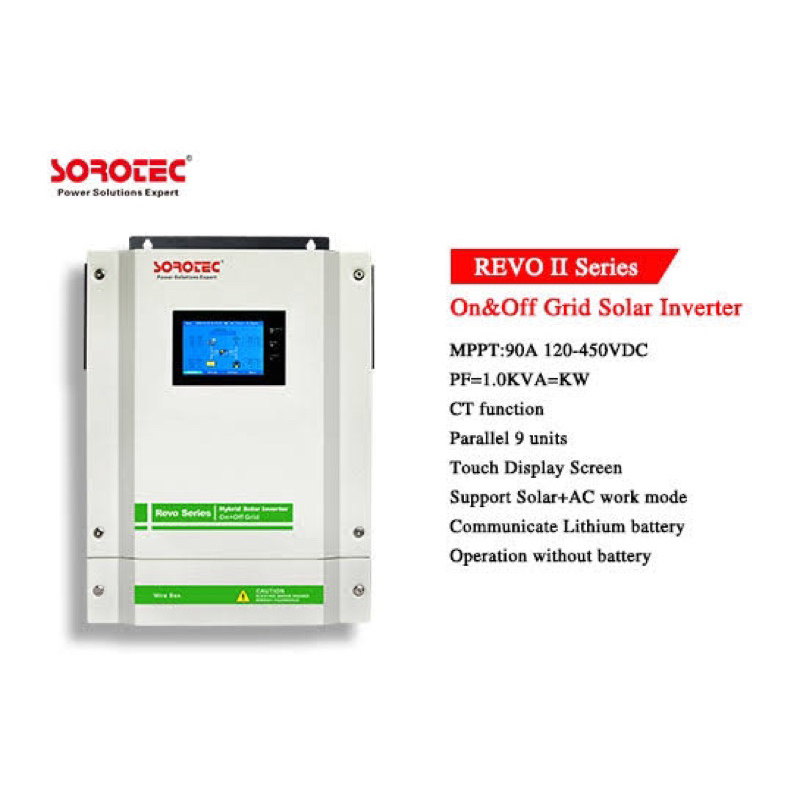 Sorotec REVO II Hybrid On/Off Grid 5.5kw w/ CT clamp Solar Inverter ...