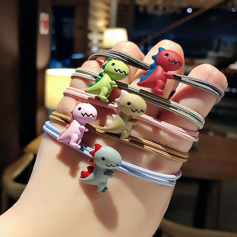 Fashion Cute Mini Dinosaur Hair Ring Ropes hair rubber band Girls ...
