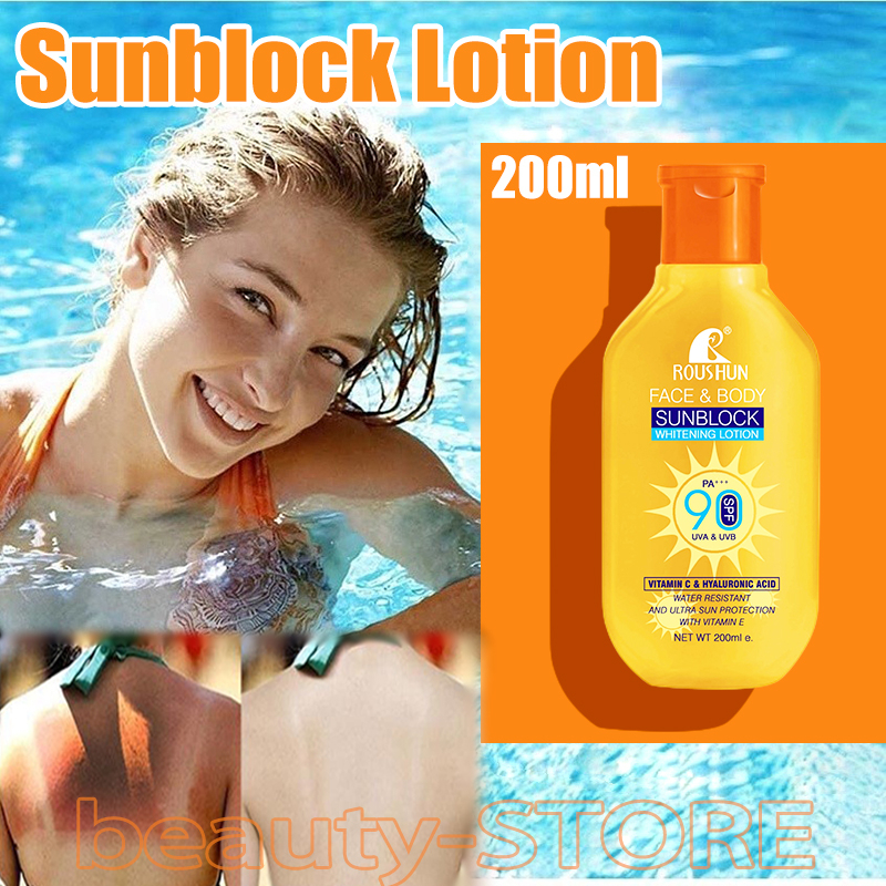 Whitening Face Body Sunscreen Lotion SPF90++ Waterproof Sunblock Cream ...
