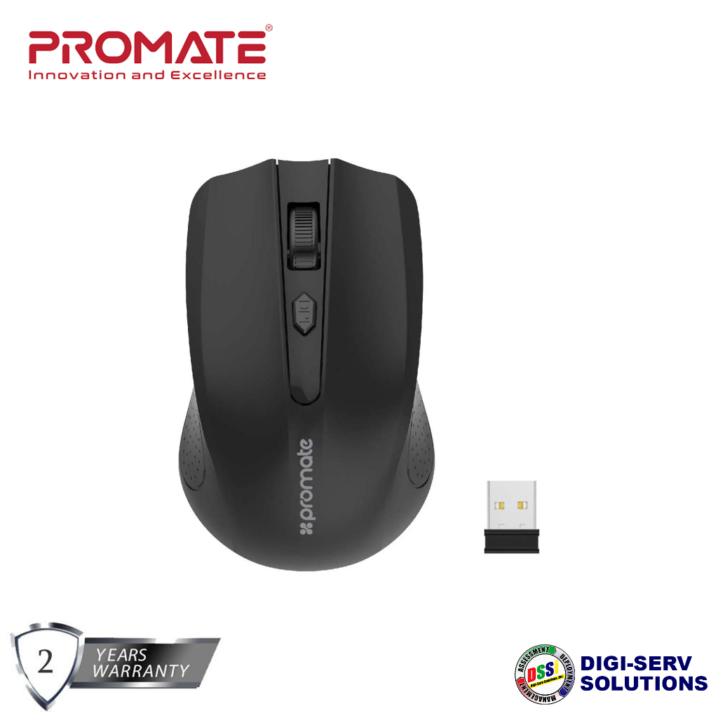 Promate Clix-8 2.4GHz Wireless Ergonomic Optical Mouse, Ergonomic ...