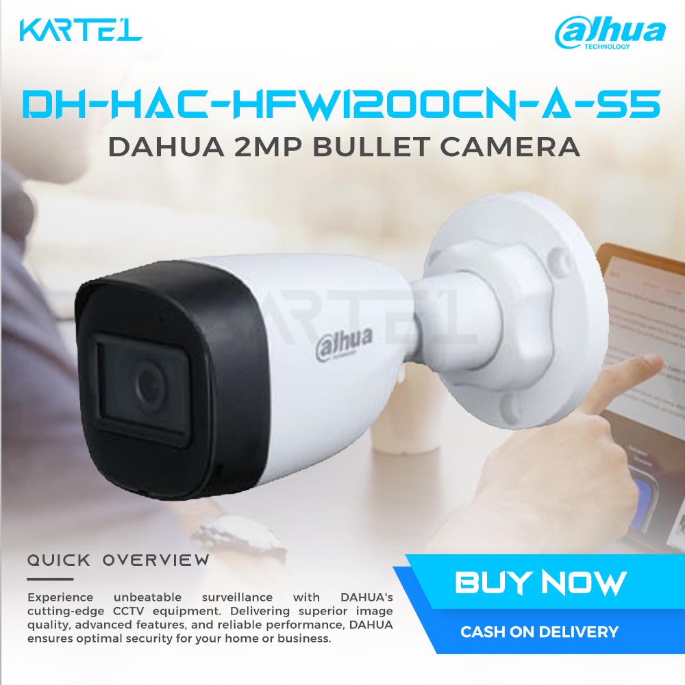 DAHUA DH-HAC-HFW1200CN-(A)-S5 2MP HDCVI IR Bullet Camera | Shopee Philippines