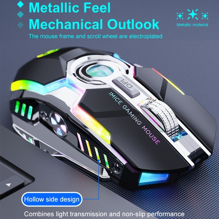 High configuration RGB LED Wireless Gaming Mouse RGB Backlit BLACK ...