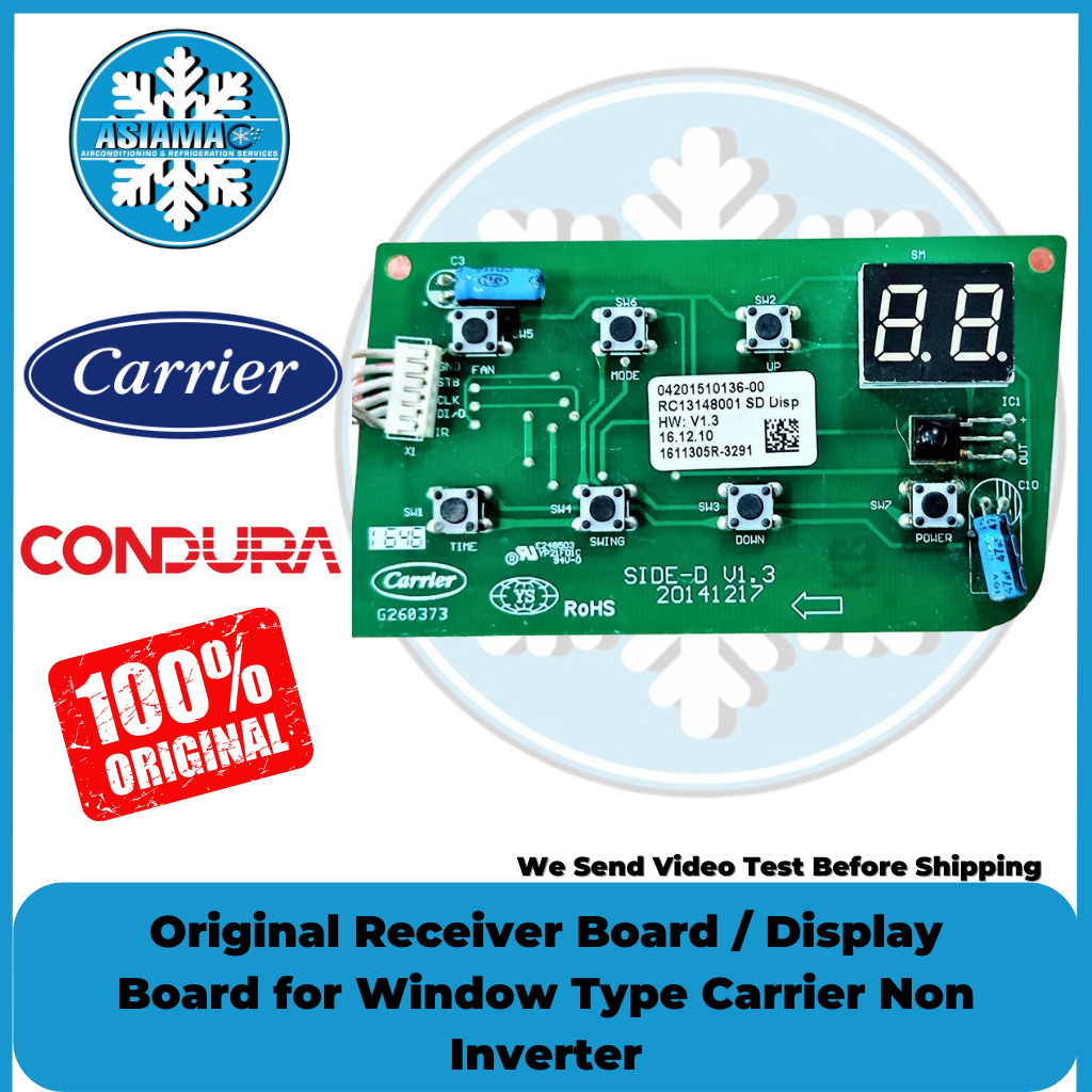Original Receiver Board / Display Board for Window Type Carrier Non ...
