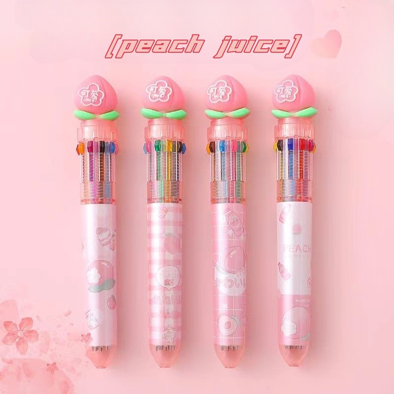 10 Colors Ballpoint Pen Cute Animal Office Stationary Multicolored ...