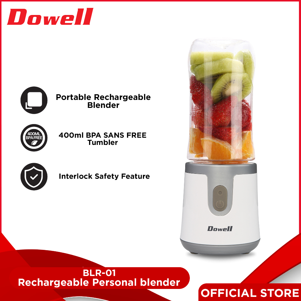 Dowell BLR-01 Portable And Rechargeable Electric Blender 400ml | Shopee ...