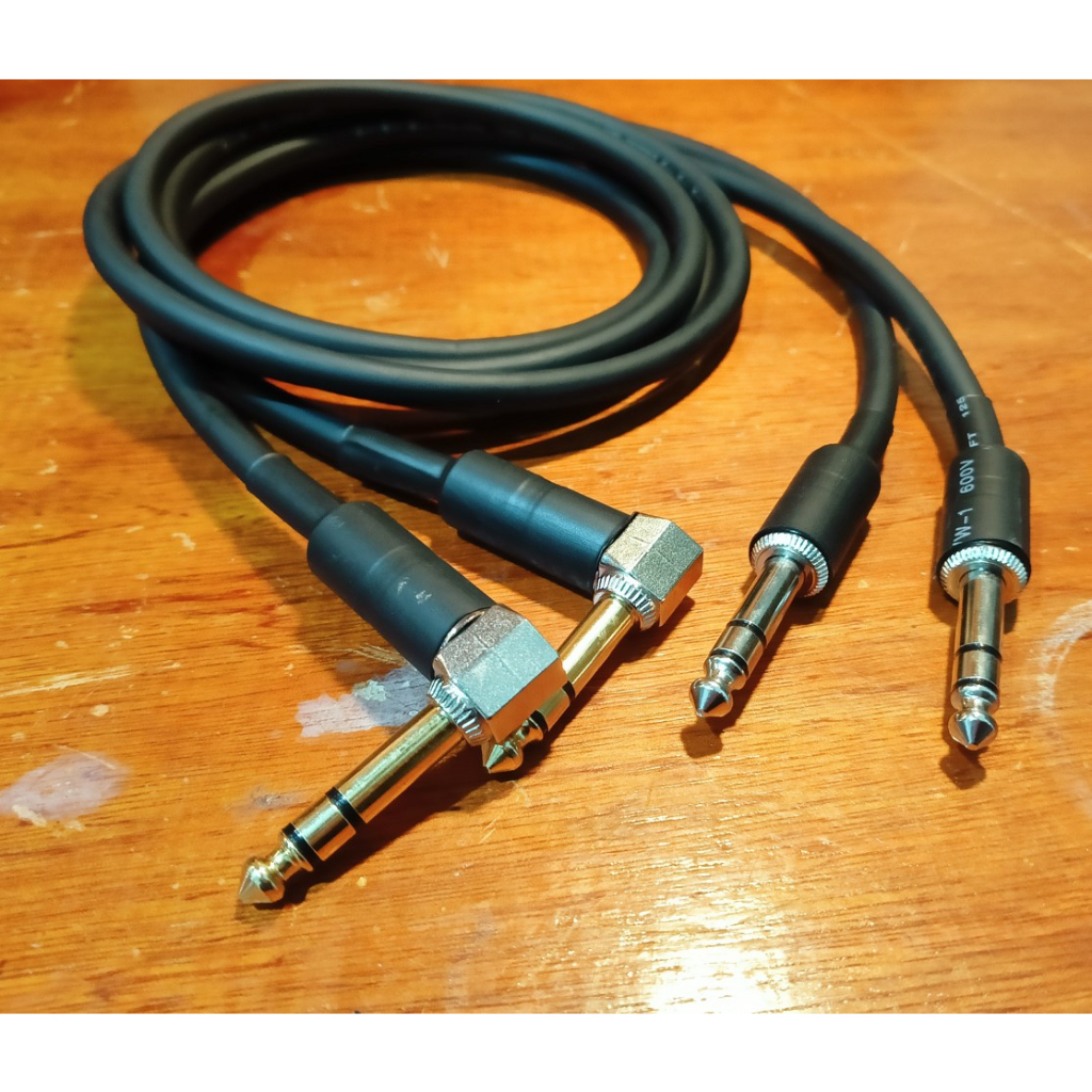 TRS Cables for Active Speakers PAIR Straight to L Type 2 pcs. | Shopee ...