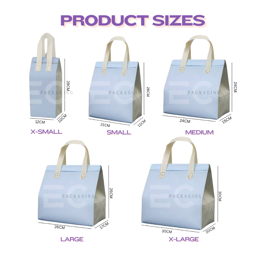 [EC] 10Pcs Thermal Insulated Take-Away Bag Food Takeout Bag | Shopee ...