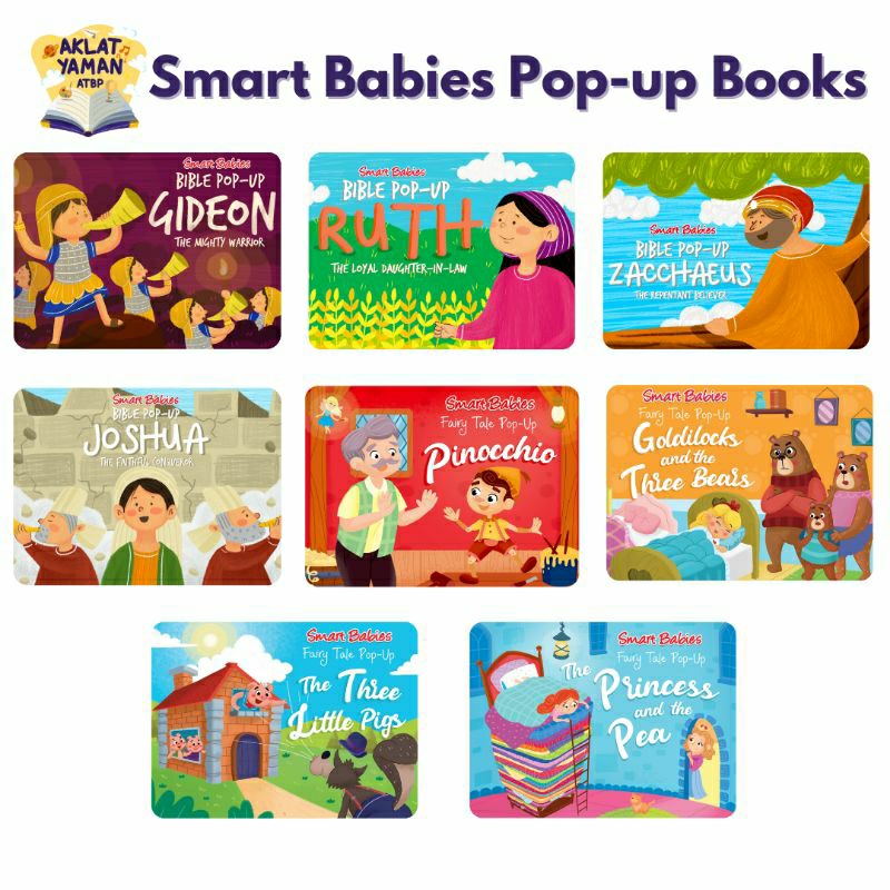 Smart Babies Pop-up Books(3 Pigs, Goldilocks, PrincessPea, Pinocchio ...