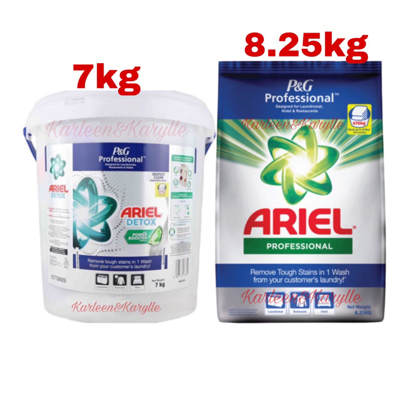 Ariel Professional Powder Detergent 7kg Bucket/ 8.25kgLargePack ...