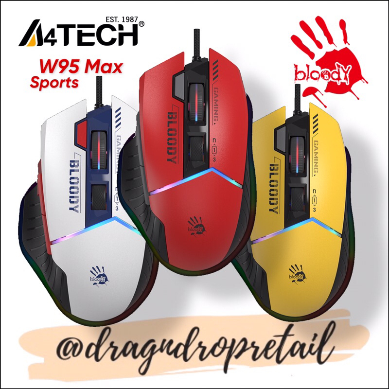 A4TECH BLOODY W95 Max Sports Extra Fire Gaming Mouse | Shopee Philippines