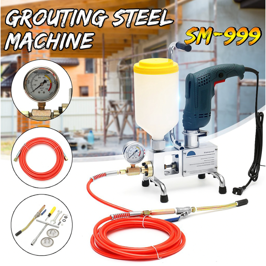 Electric Epoxy Injection Piston Pump Polyurethane Foam Grouting Steel ...