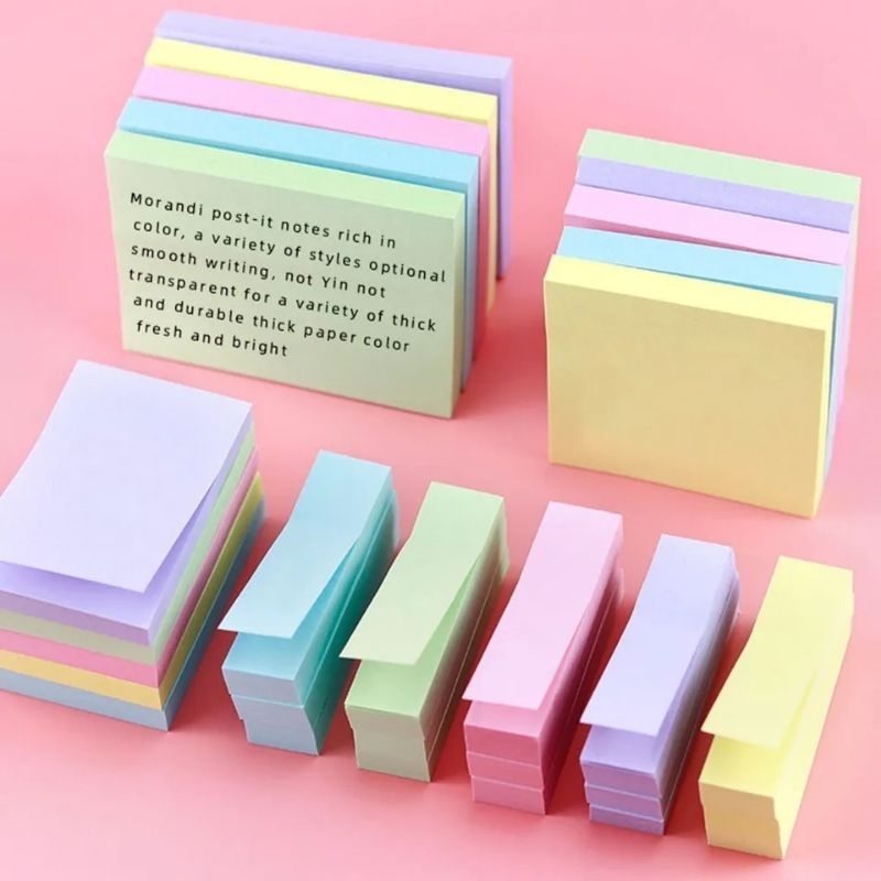 100Sheets Morandi Sticky notes Pads Posits Stationery Paper Stickers ...