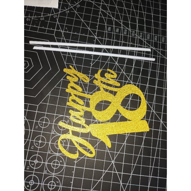 customized photo Printed glitter board debut gold cake toppers | Shopee ...