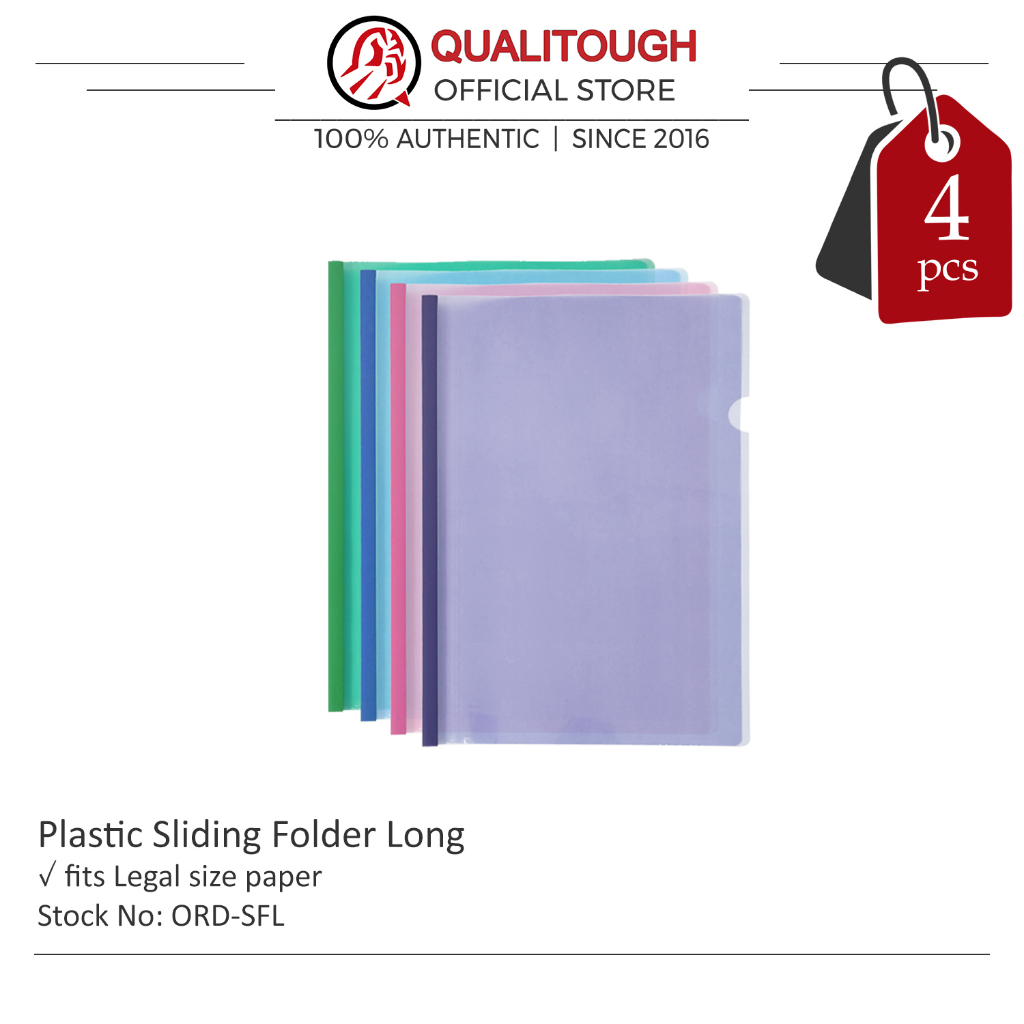 4pcs Plastic Sliding Folder Long [ORD-SFL] | Office & School Supplies ...