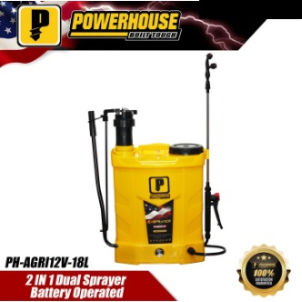 POWERHOUSE 2IN1 Dual Knapsack Sprayer Battery Operated Agri Sprayer 18 ...