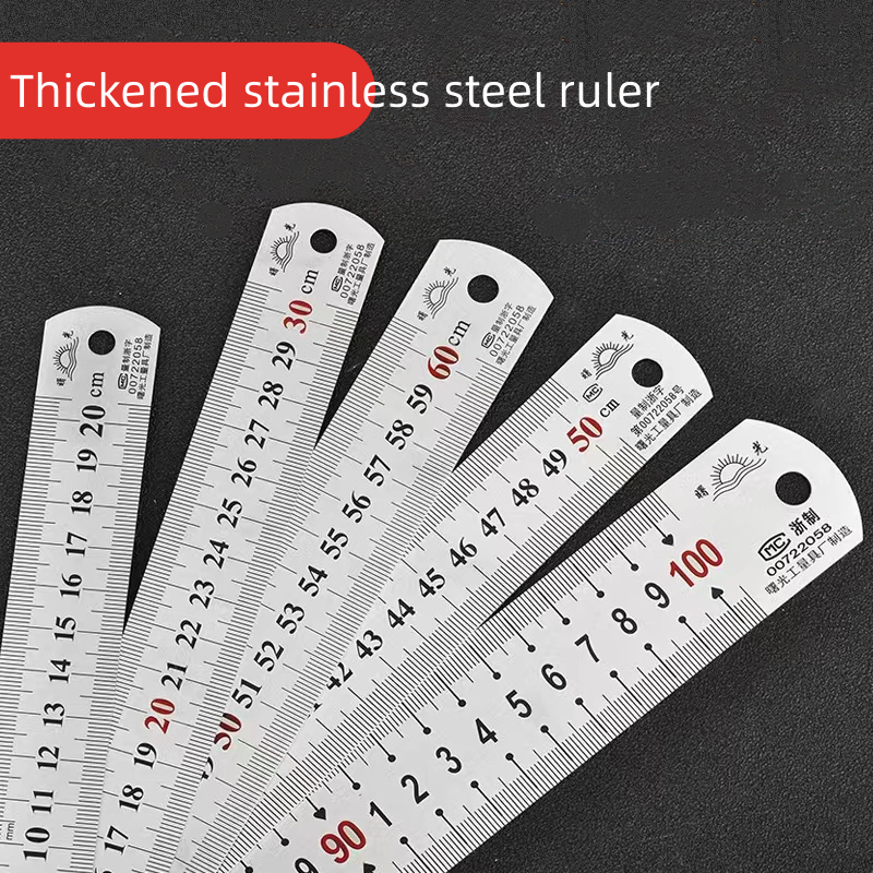 Stainless Steel Ruler Stationary School Supplies Metal Ruler Aluminum ...
