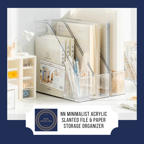 NN Minimalist Acrylic Slanted Office & Study File Folder Paper Storage ...