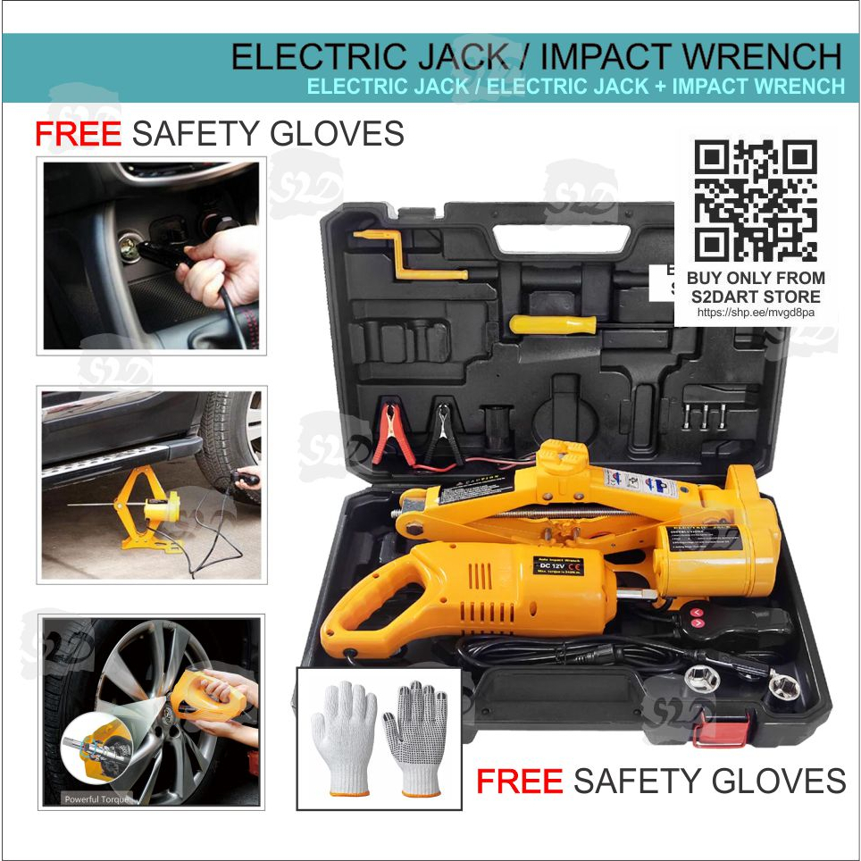 High Quality Car Electric Jack / Electric Jack + Impact Wrench Lifting ...
