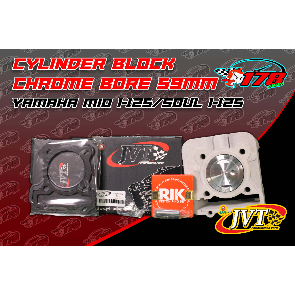 JVT block mio i 125/mio soul i 125 chromebore （59mm） | Shopee Philippines