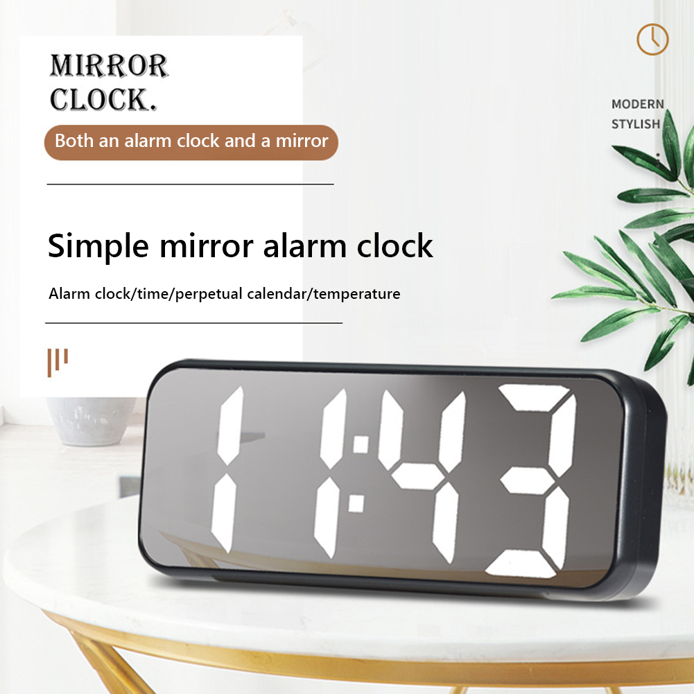LED Digital Alarm Clock with 12/24H Table Clocks Temperature Date ...