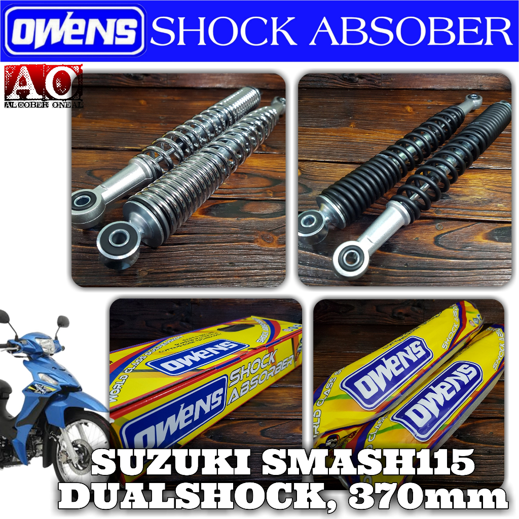 OWENS Rear Shock Absorber For Suzuki Smash Dual Shock pair 370mm - Cash ...
