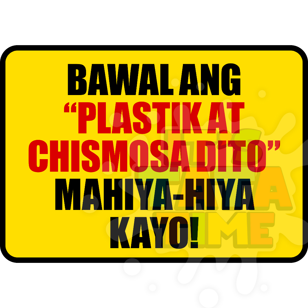 Bawal ang Chismosa Signage | Shopee Philippines