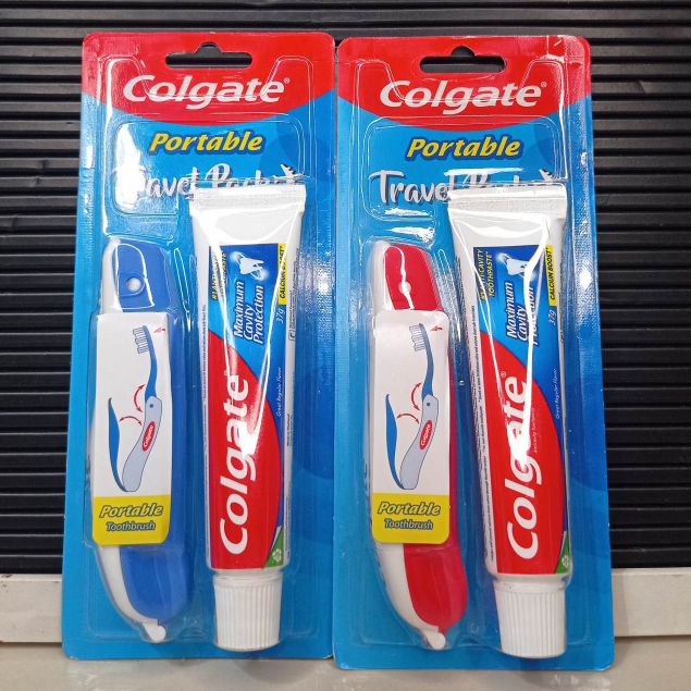 Colgate Portable Toothbrush Travel Pack (Portable Toothbrush and ...
