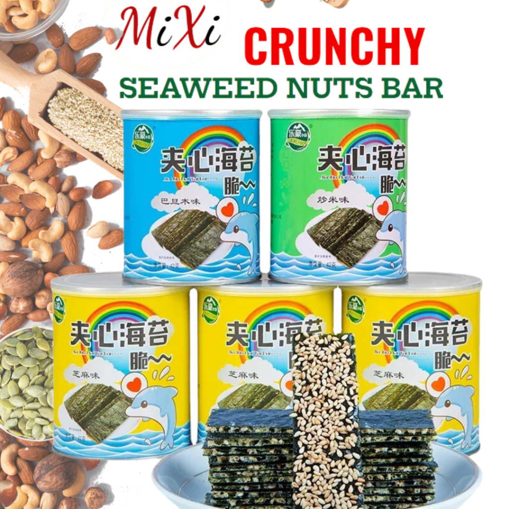 MIXI Crunchy Seaweed Nuts Bar Mix 5 Premium Nuts Seaweed Mix Nuts Bar ...