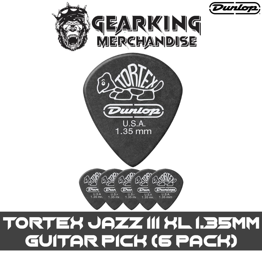 Dunlop Tortex Jazz III XL 1.35mm Guitar Pick (6 Pack) | Shopee Philippines