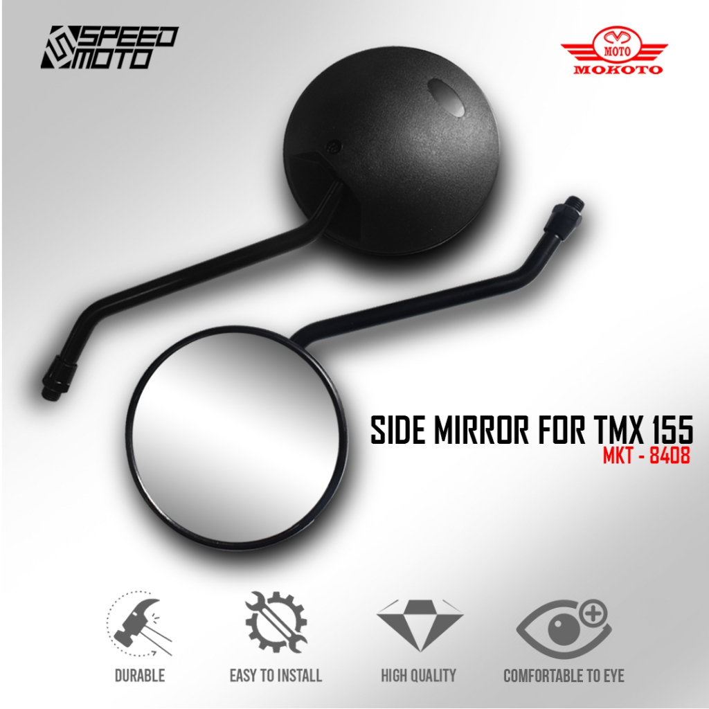 HONDA TMX 155 SIDE MIRROR MKT-8408 ROTATABLE NON-GRADED SIDE MIRROR FOR ...