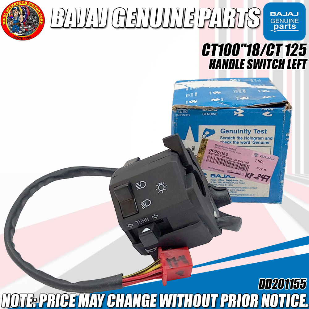 CT100"18/ CT 125 HANDLE SWITCH LEFT (KMC) (Genuine: DD201155) | Shopee ...