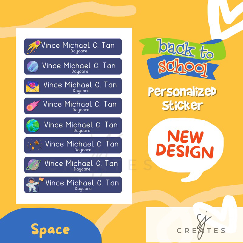 Sticker Label | Personalized Sticker Name | Notebook Sticker for Kids ...