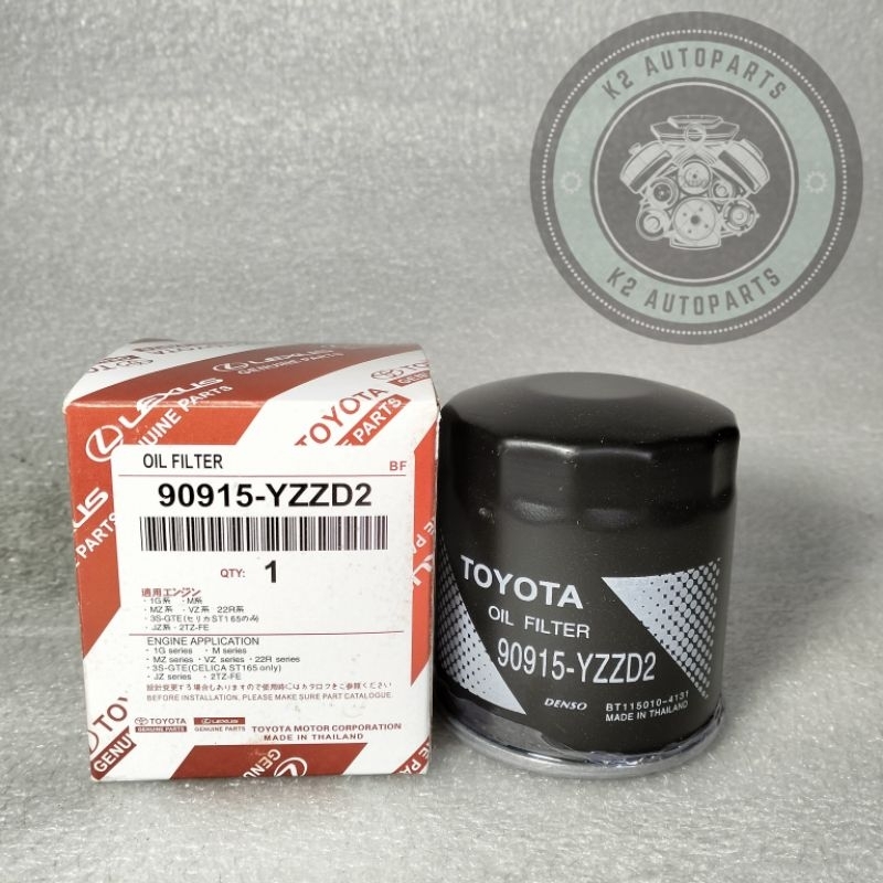TOYOTA Oil Filter (90915-YZZD2)for Innova, Fortuner, Hi-Ace Commuter,Hi ...
